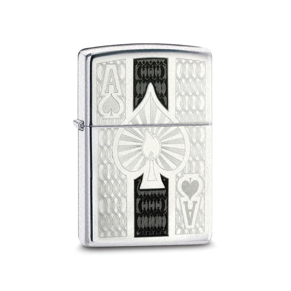 Zippo Ace of Spades High Polished Chrome Lighter – Nubo Watches