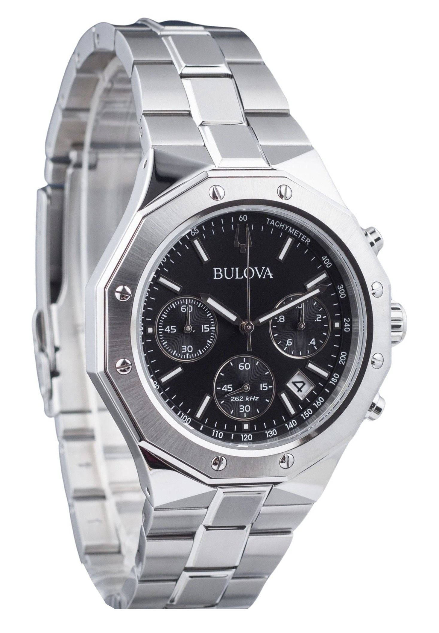 Bulova Classic Precisionist Octagon Chronograph Stainless Steel Black ...
