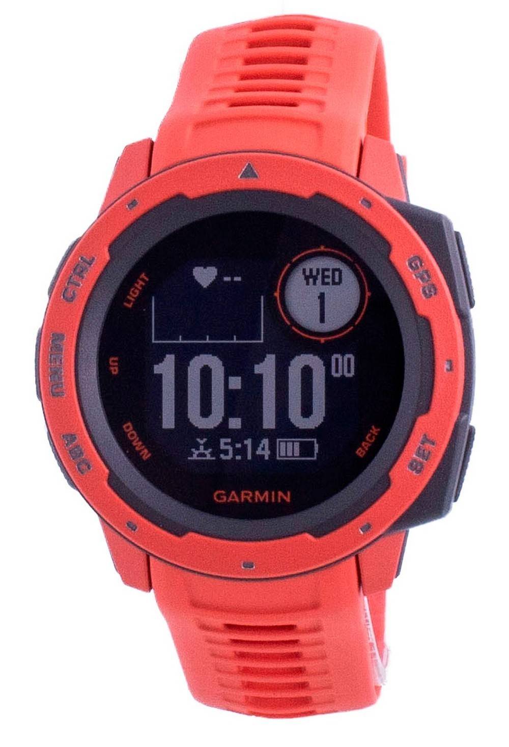 Garmin Instict Flame Red Outdoor Fitness GPS With Red Band 010-02064-0 ...