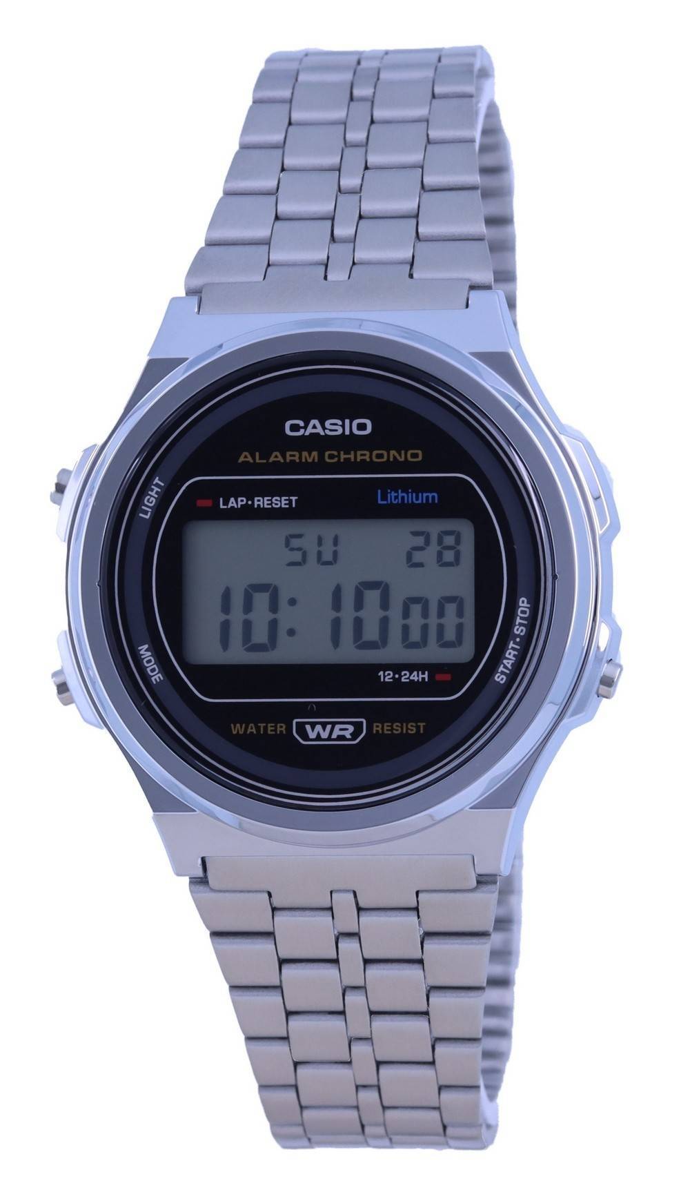 Casio A171 Vintage Stainless Steel Resin Digital A171WE-1A A171WE-1 Un ...