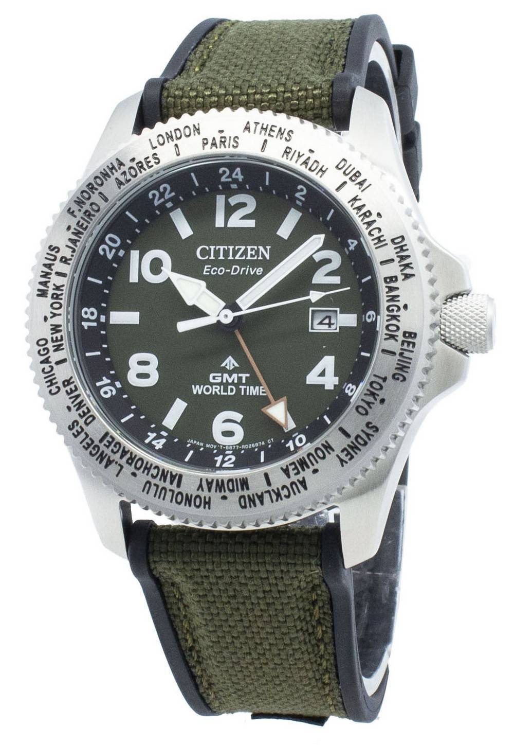 Citizen Promaster BJ7100-23X World Time Eco-Drive 200M Men's Watch ...