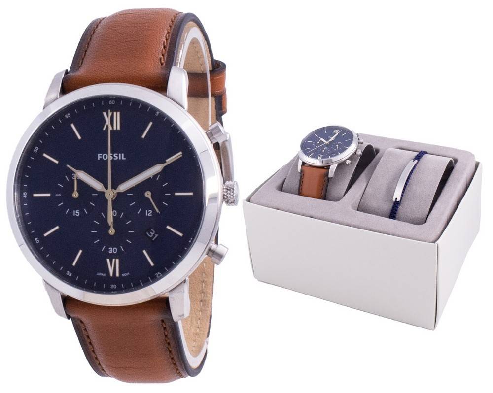 Fossil Neutra Chronograph Quartz FS5708SET With Gift Set Women's Watch ...