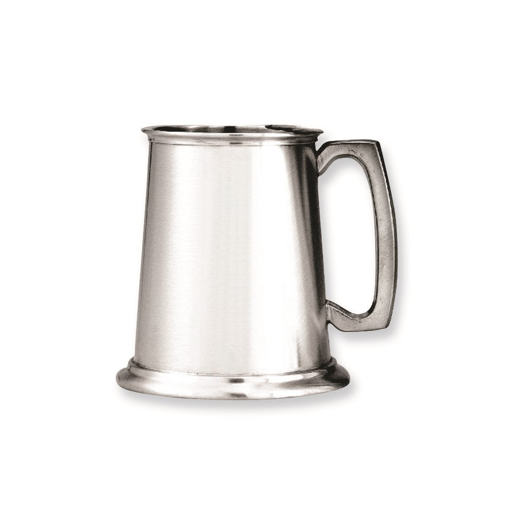 Non-tarnish Pewter Satin Finish Glass Bottom 16 ounce Tankard – Nubo ...