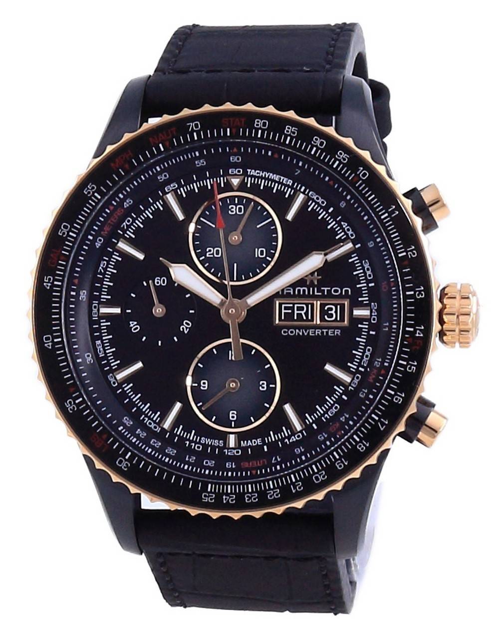 Hamilton Khaki Aviation Converter Automatic Diver's Titanium H76736730 ...