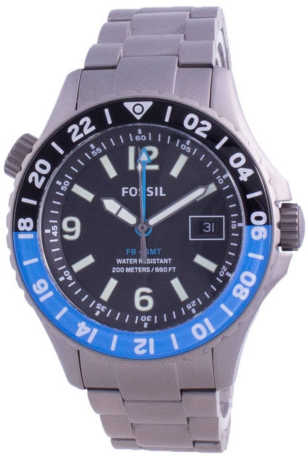 Fossil FB-GMT Curator Titanium Limited Edition Quartz LE1100 200M Men ...