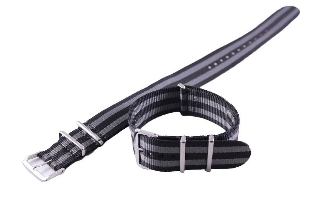 Ratio Grey And Black Nato Watch Strap 22mm – Nubo Watches