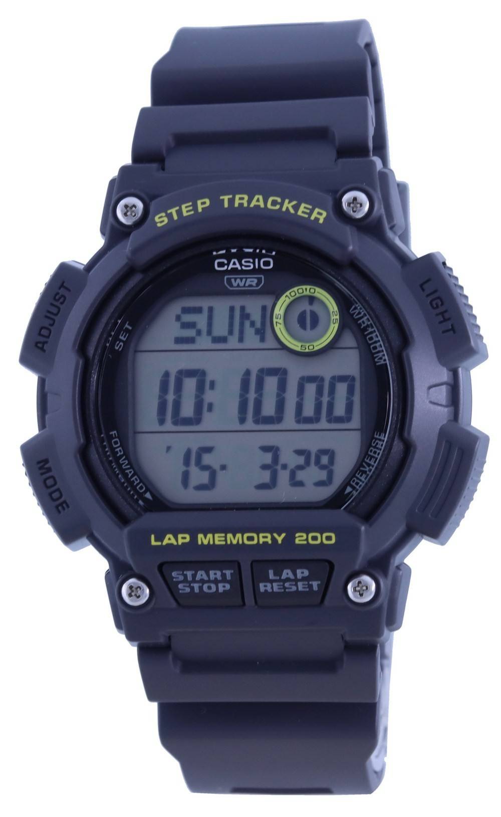 Casio Youth Digital Resin Strap WS-2100H-8A WS2100H-8 100M Men's Watch ...