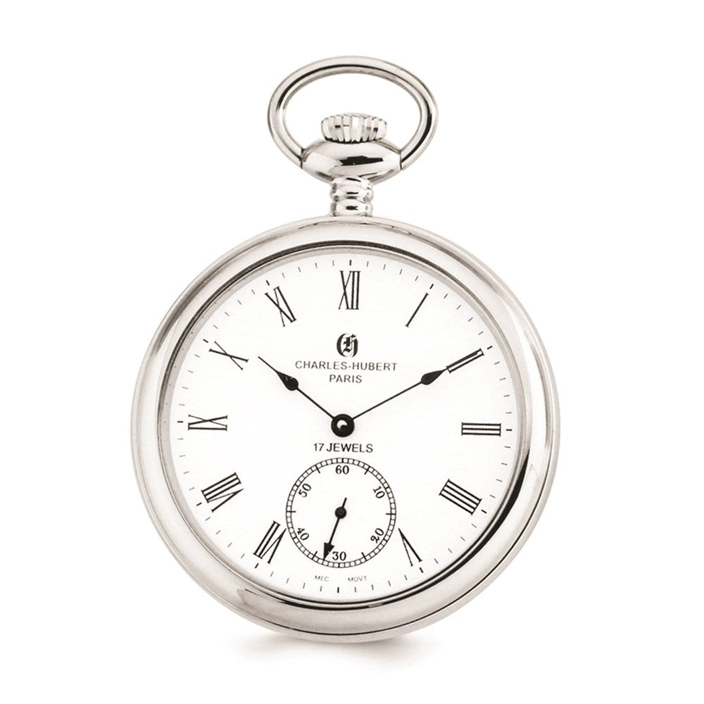 Charles Hubert Stainless Steel Open Face Pocket Watch – Nubo Watches