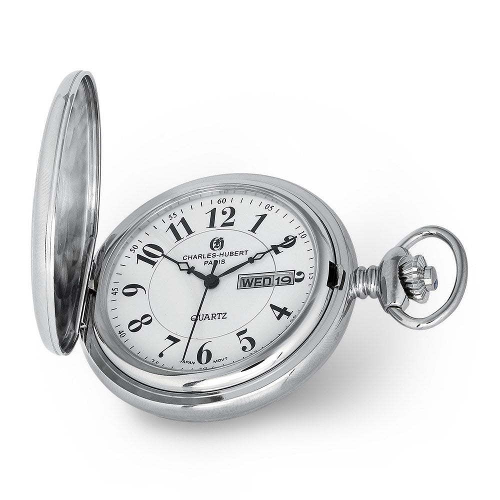 Charles Hubert Stainless Hunter Case w/Lion Crest Pocket Watch – Nubo ...